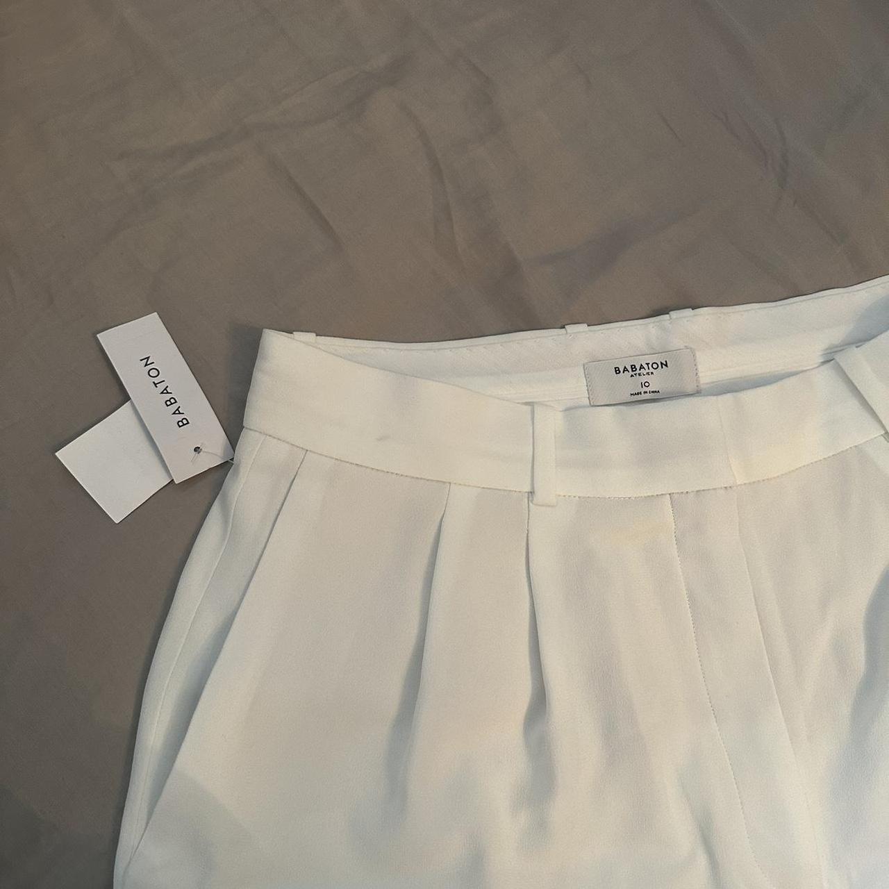 Babaton Pleated 3” True White Short New with tags!... - Depop