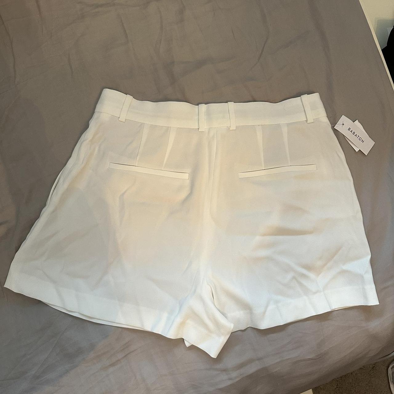 Babaton Pleated 3” True White Short New with tags!... - Depop