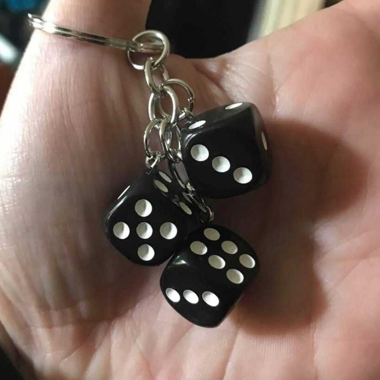 8 ball keychain and Dice keychain ౨ৎ MESSAGE... - Depop