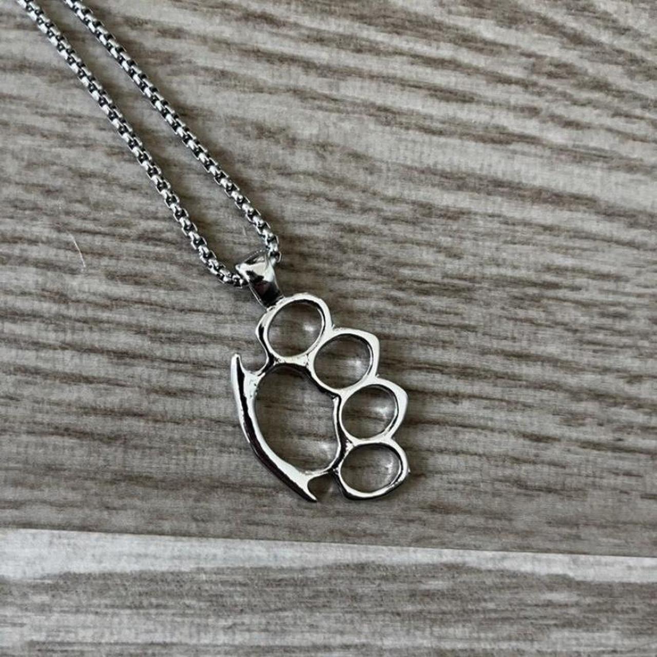 Brass knuckle necklace ‼️MESSAGE BEFORE... - Depop