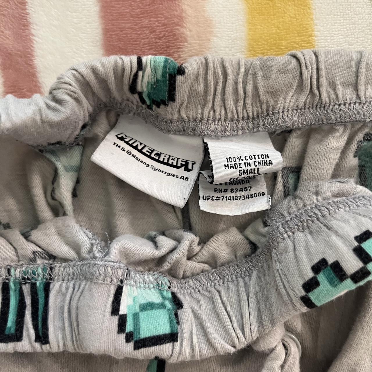 minecraft pajama pants - size small. runs long so... - Depop