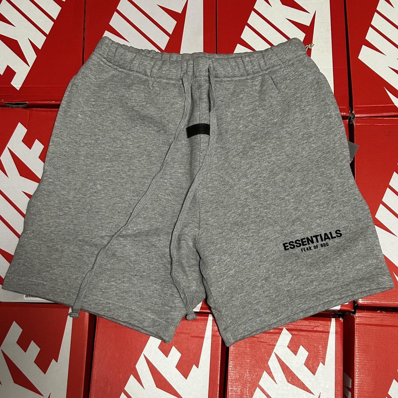 Essentials dark oat shorts brand new in bag... - Depop