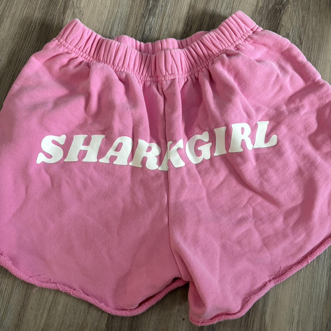 finatics Pink shark girl cotton shorts #pinkshorts | Depop