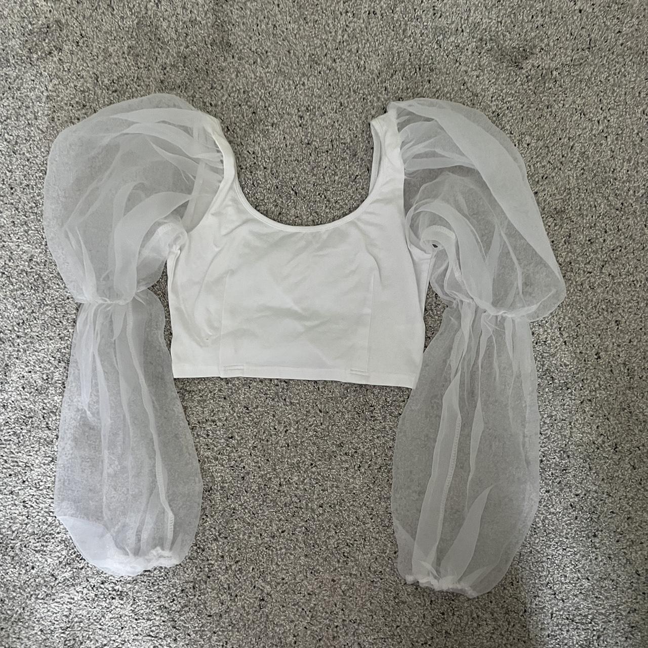 Sweet and dainty poofy sleeve white top 🤍 I bought... - Depop