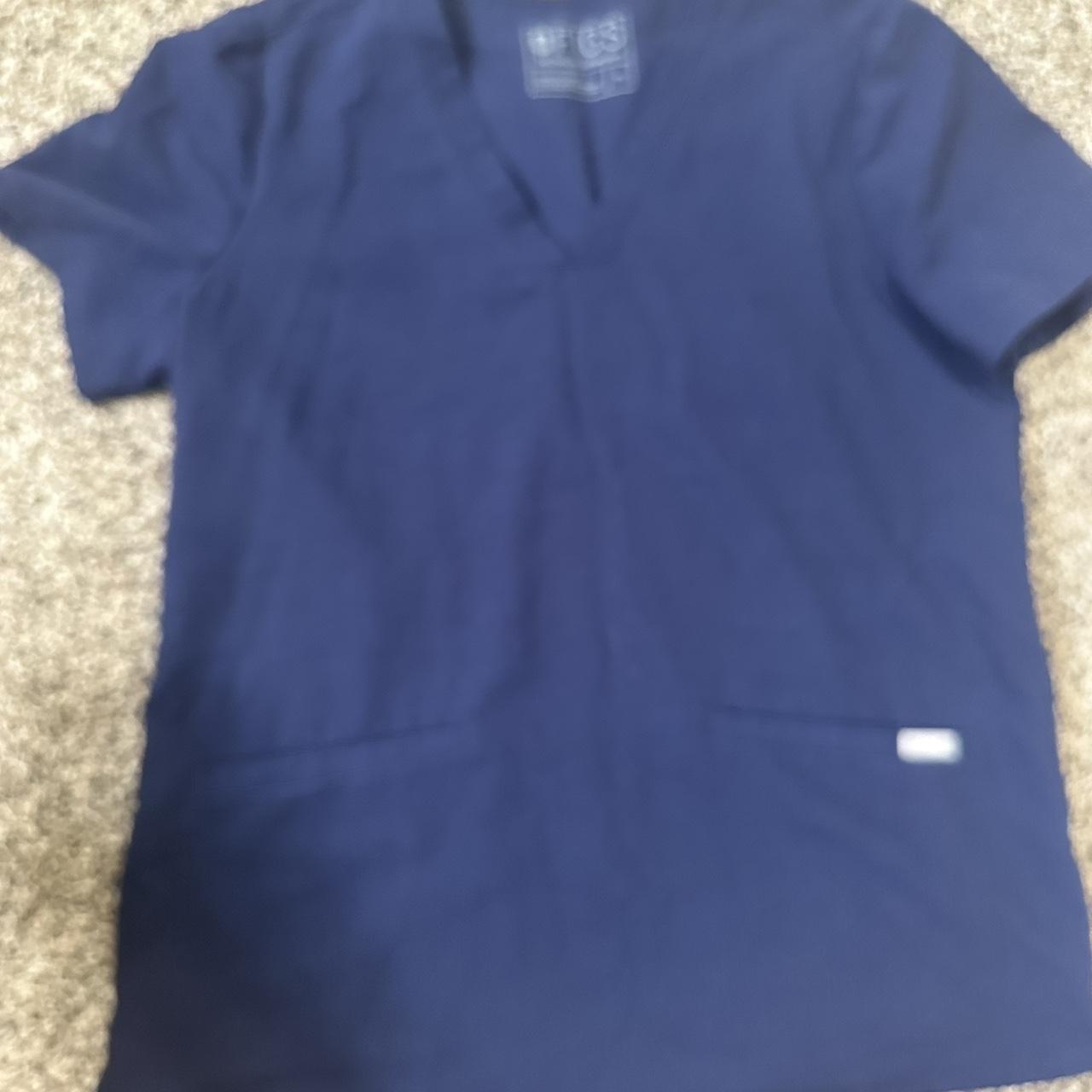 Navy figs scrub top size medium. Only worn during... - Depop