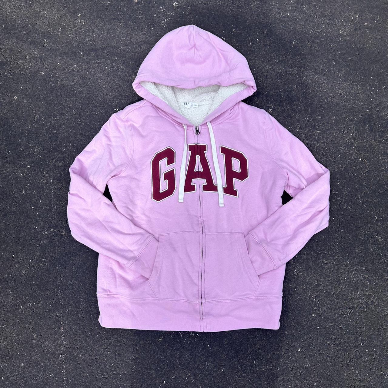 🧸 Gap pink zip up hoodie 🧸 - inside very soft with... - Depop