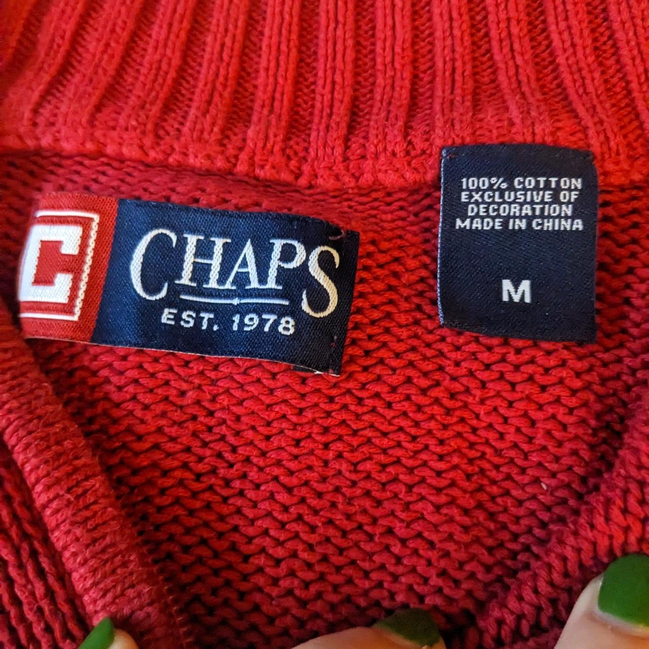 Red chaps quarter zip up, size m #vintage #y2k #90s... - Depop