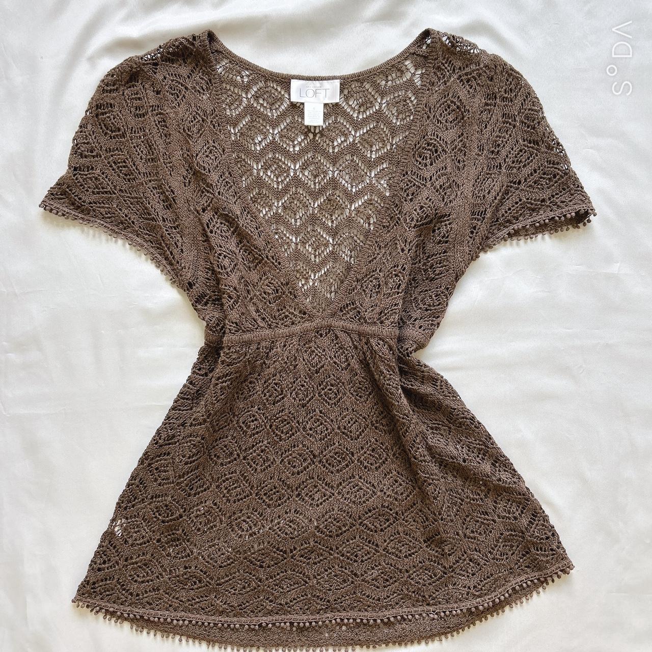 Brown knit top ♡♡♡ Brand: Loft Size: Small... - Depop