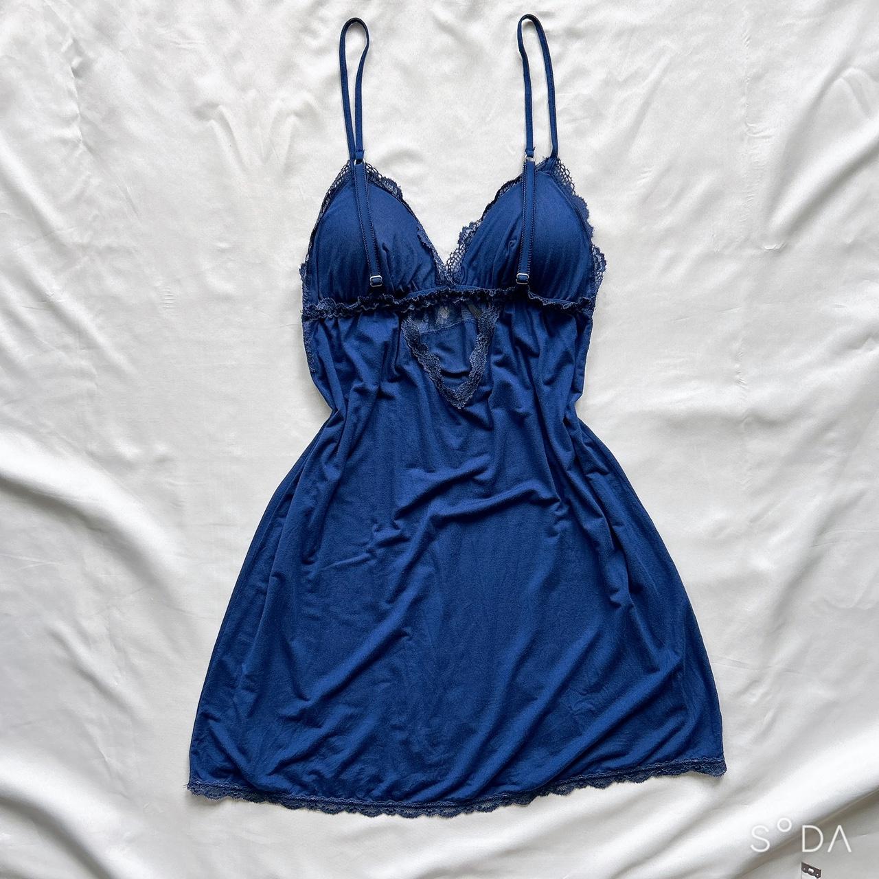 Pinterest famous blue Victorias secret slip... | Depop