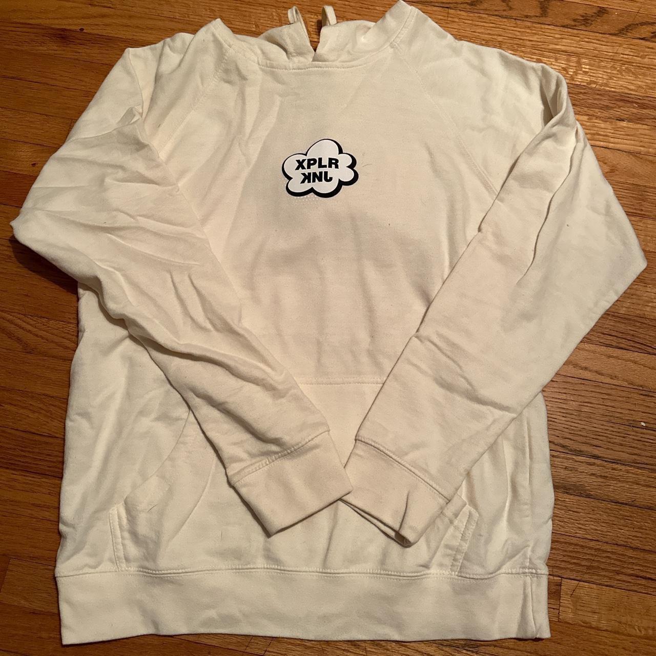 Beige Hoodie KnJ x Sam and Colby Merch Size Medium... - Depop