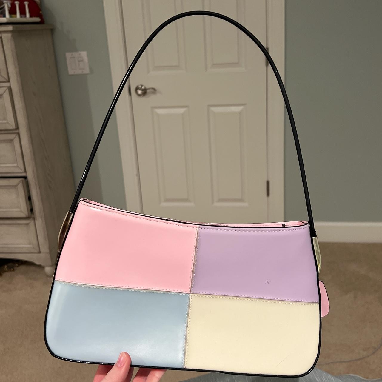 pastel purse (pink, purple, blue, and white) -... - Depop