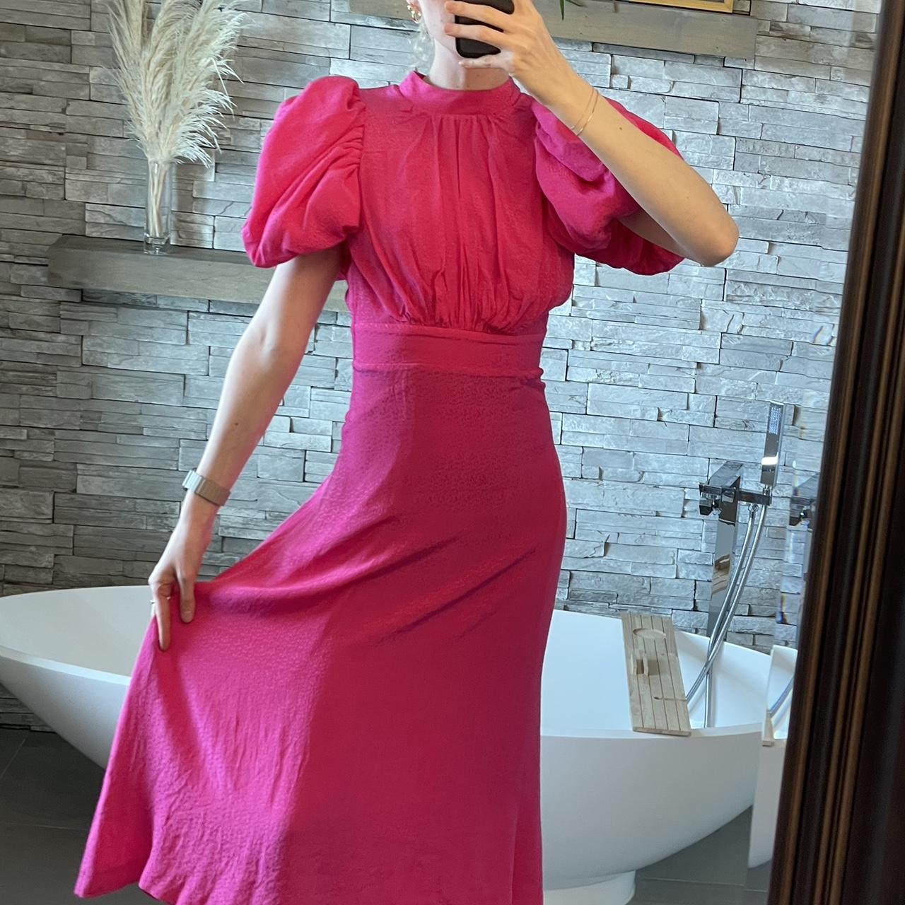 Rotate Birger Christensen Women's Pink Dress | Depop