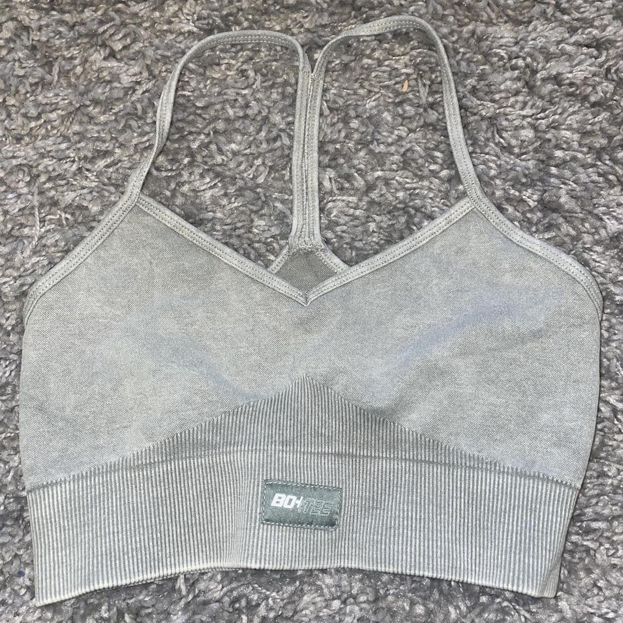BO + TEE Acid Wash gym sports bra and leggings set... - Depop
