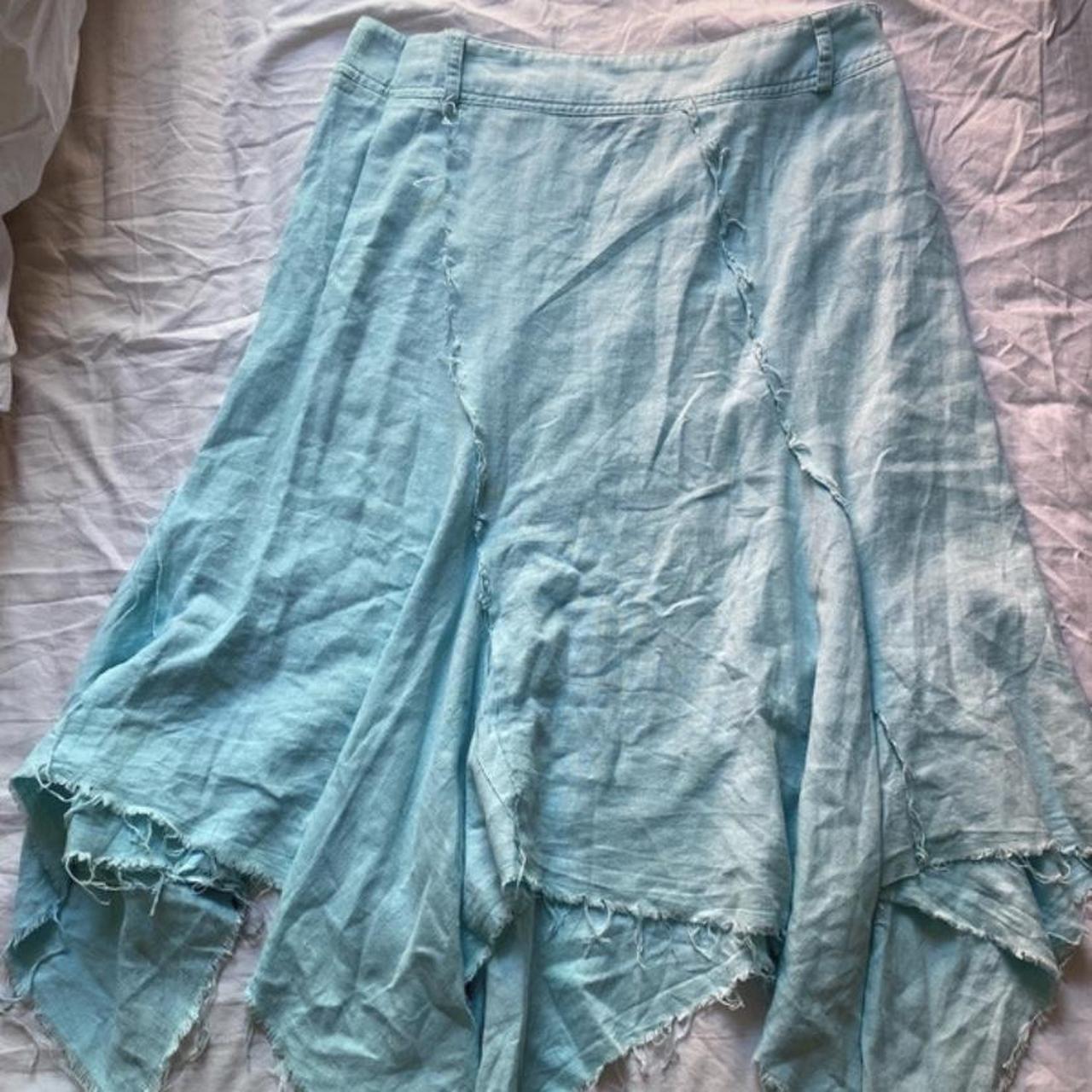 Bay trading ruffle asymmetric fairy midi skirt... - Depop