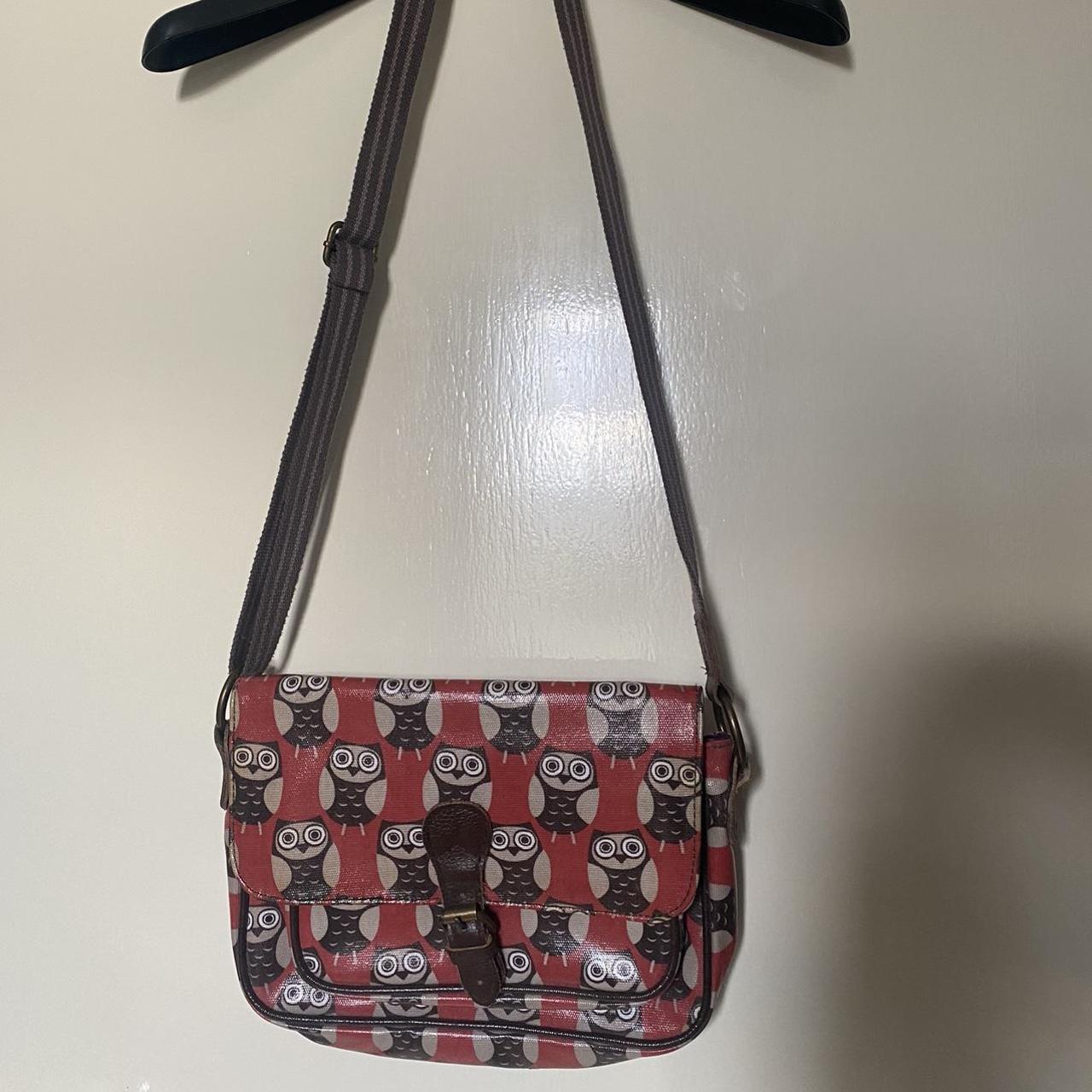 Vintage Nicky James sachem owl pattern crossbody bag... - Depop