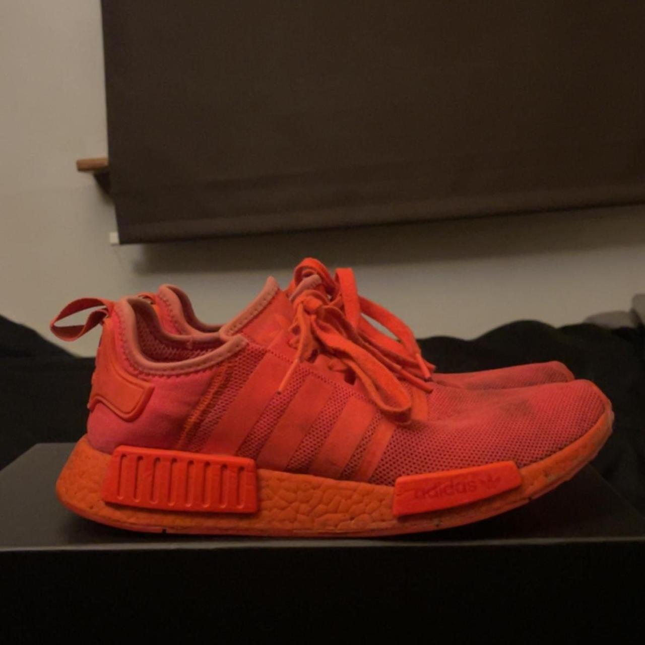 Adidas Men's Red Trainers | Depop