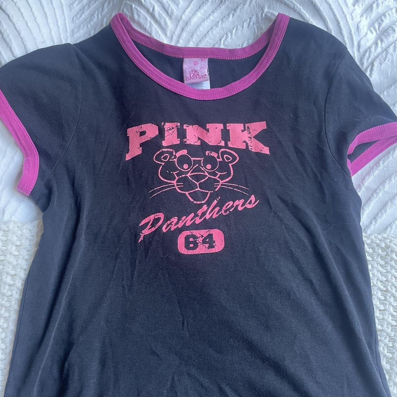 Vintage Pink Panther ringer tee Super cute... - Depop