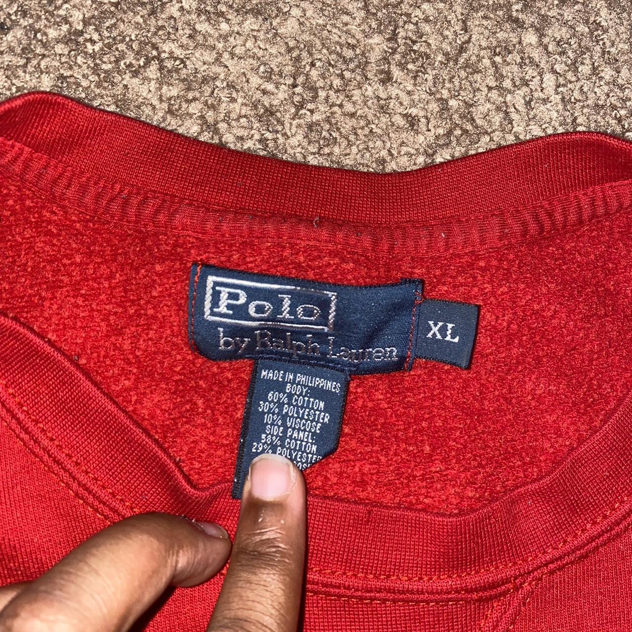 red xl polo sweater - Depop