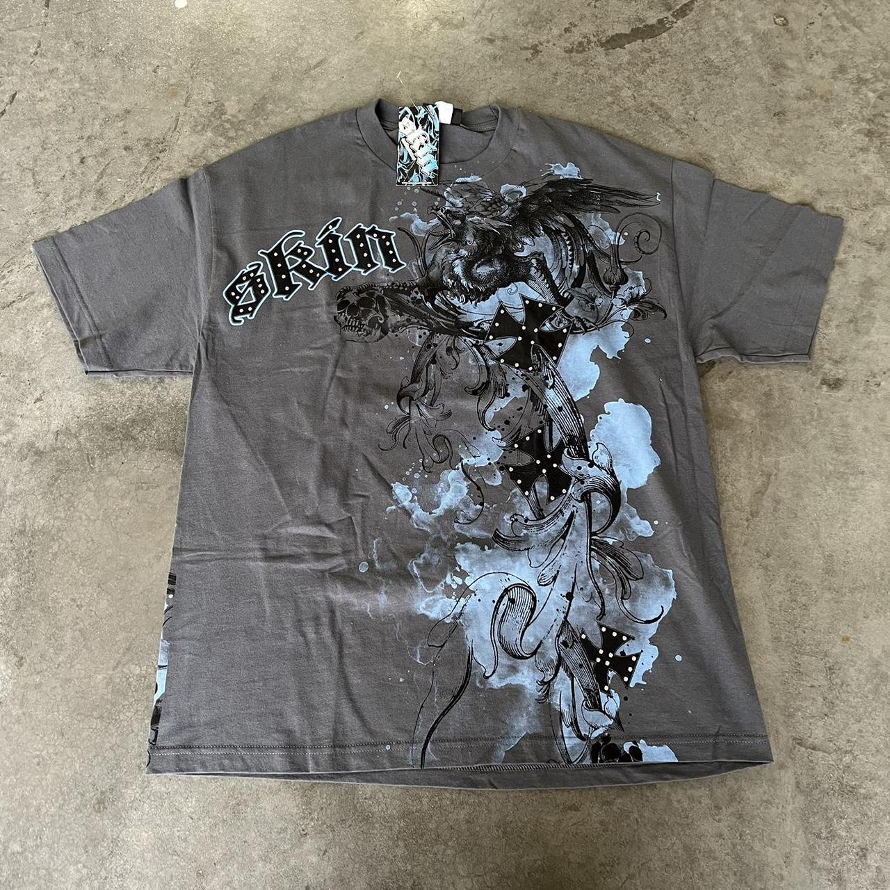 vintage y2k SKIN goth cyber grunge deadstock t... - Depop