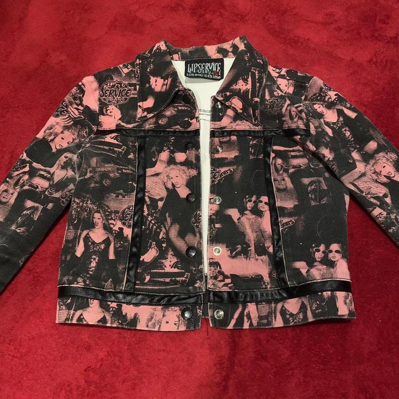 vintage lip service pink dragstrip jacket ☥ labeled... - Depop