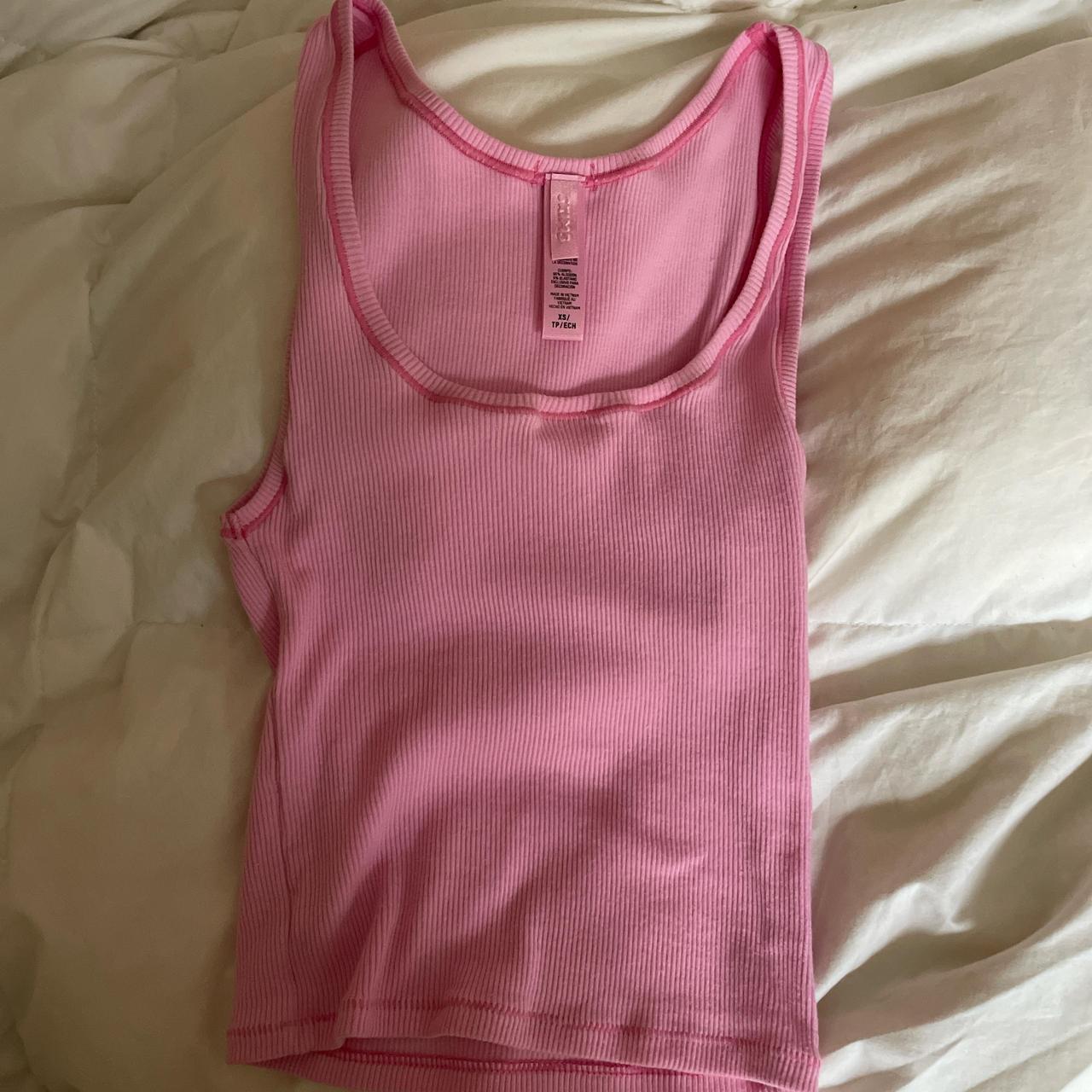 Super cute & rare pink skims cotton tank! Only worn... - Depop