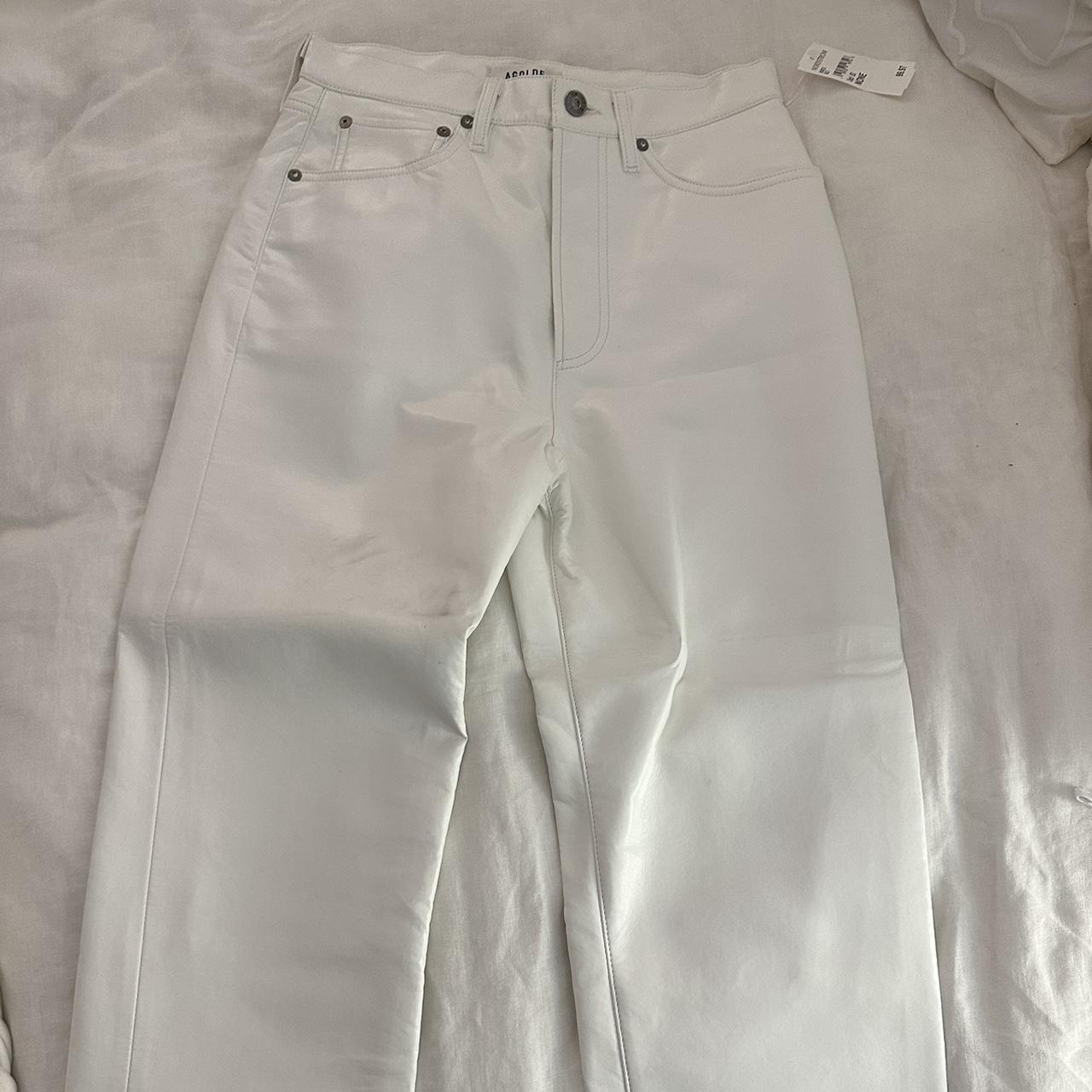 AGOLDE White leather pants with tags | Depop
