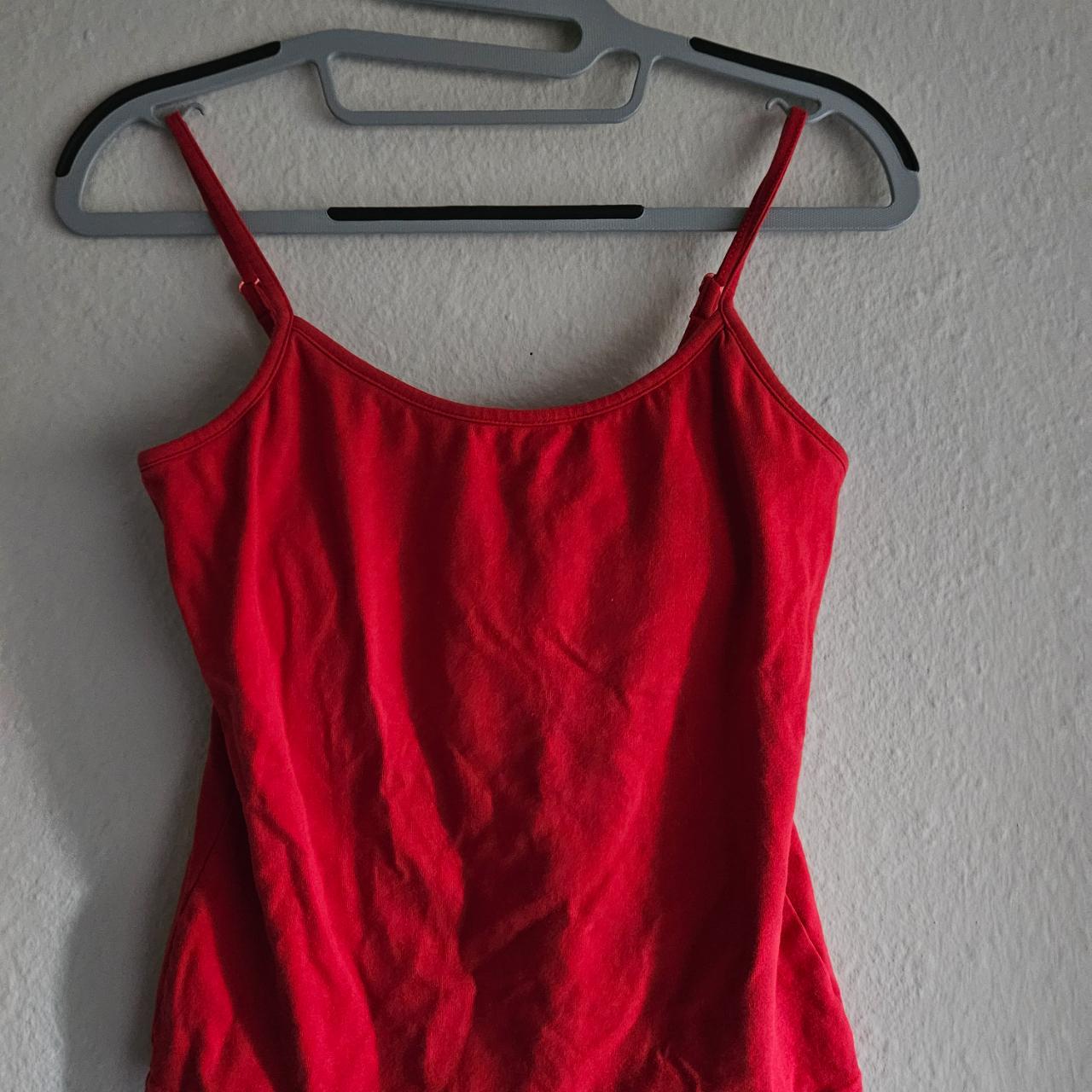 Gap Solid Red Camisole Built in Bra Tank Top Women's... - Depop