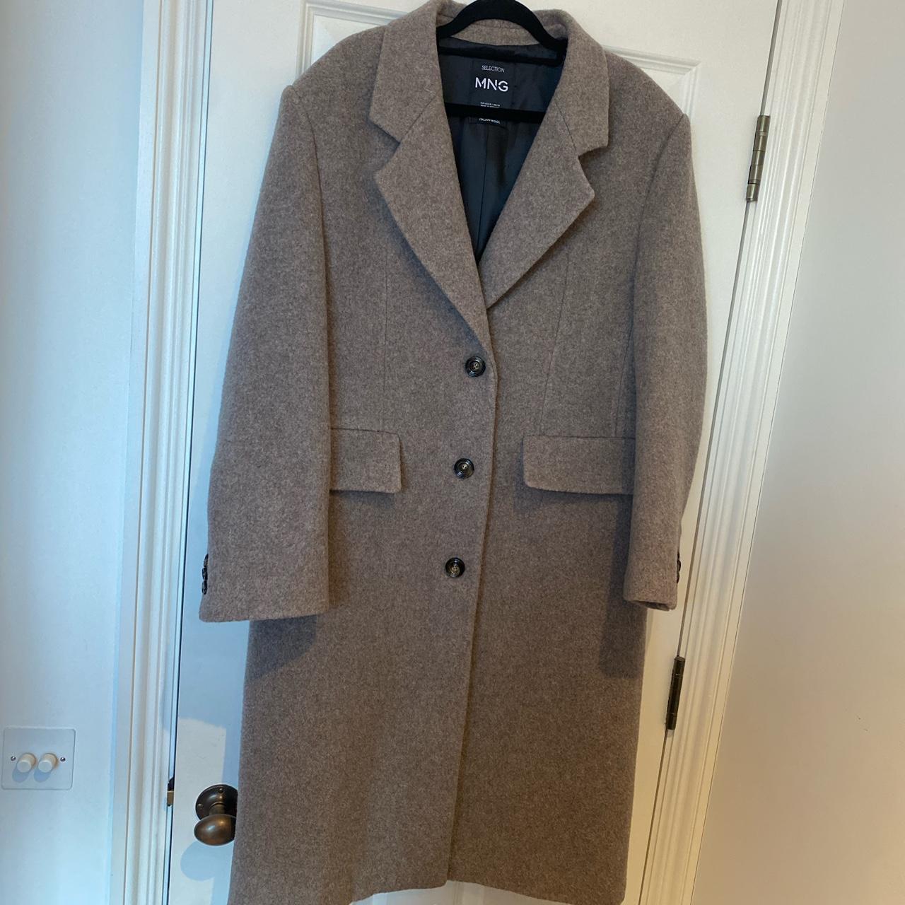 Brand new Mango grey wool single breasted coat. No... - Depop