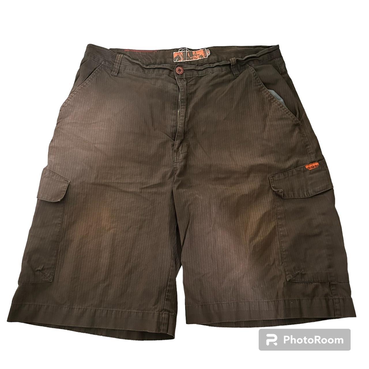Vintage Gotcha brown pinstripe cargo shorts! These... - Depop