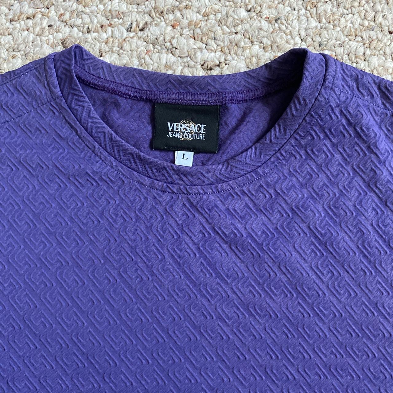 VERSACE TEXTURED KNIT TOP #versace #designer... - Depop