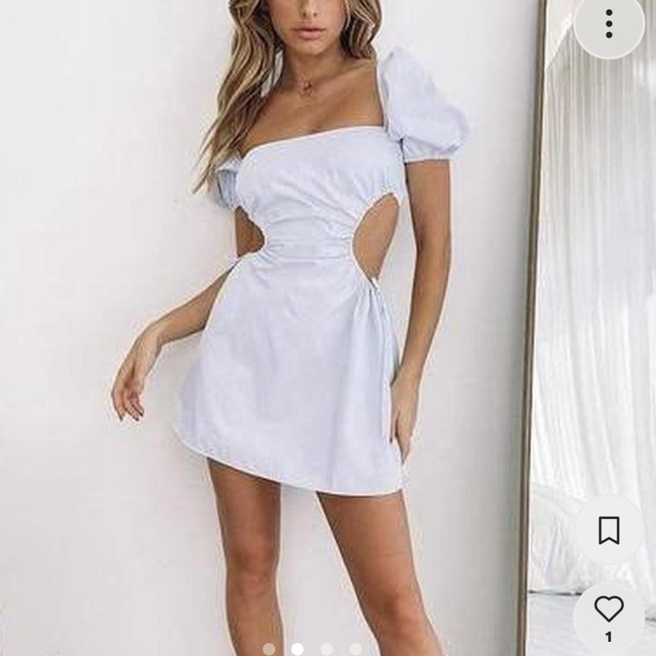 Beginning boutique blue Penelope mini dress Size... - Depop