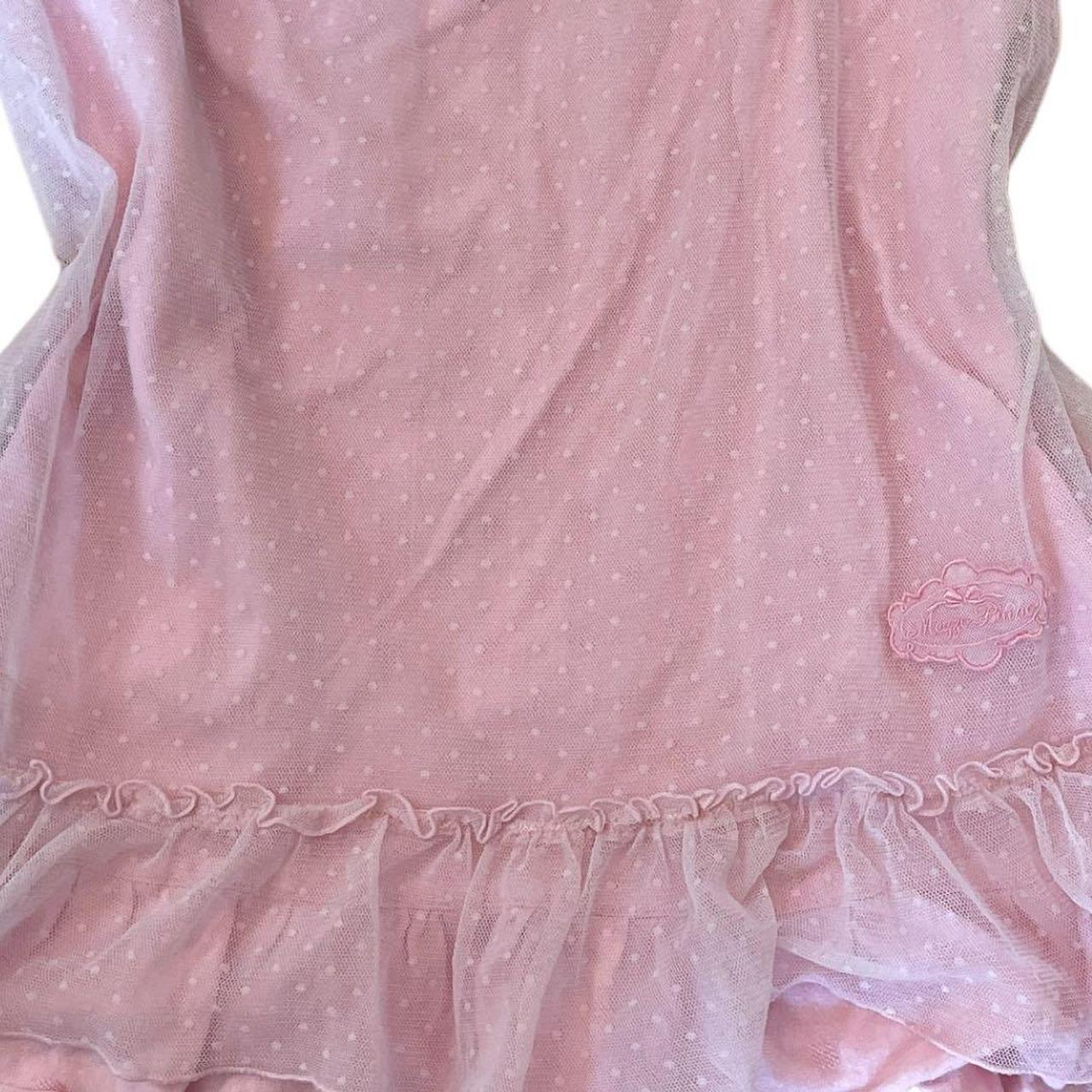 pink double layered mezzo piano dotted baby doll... - Depop