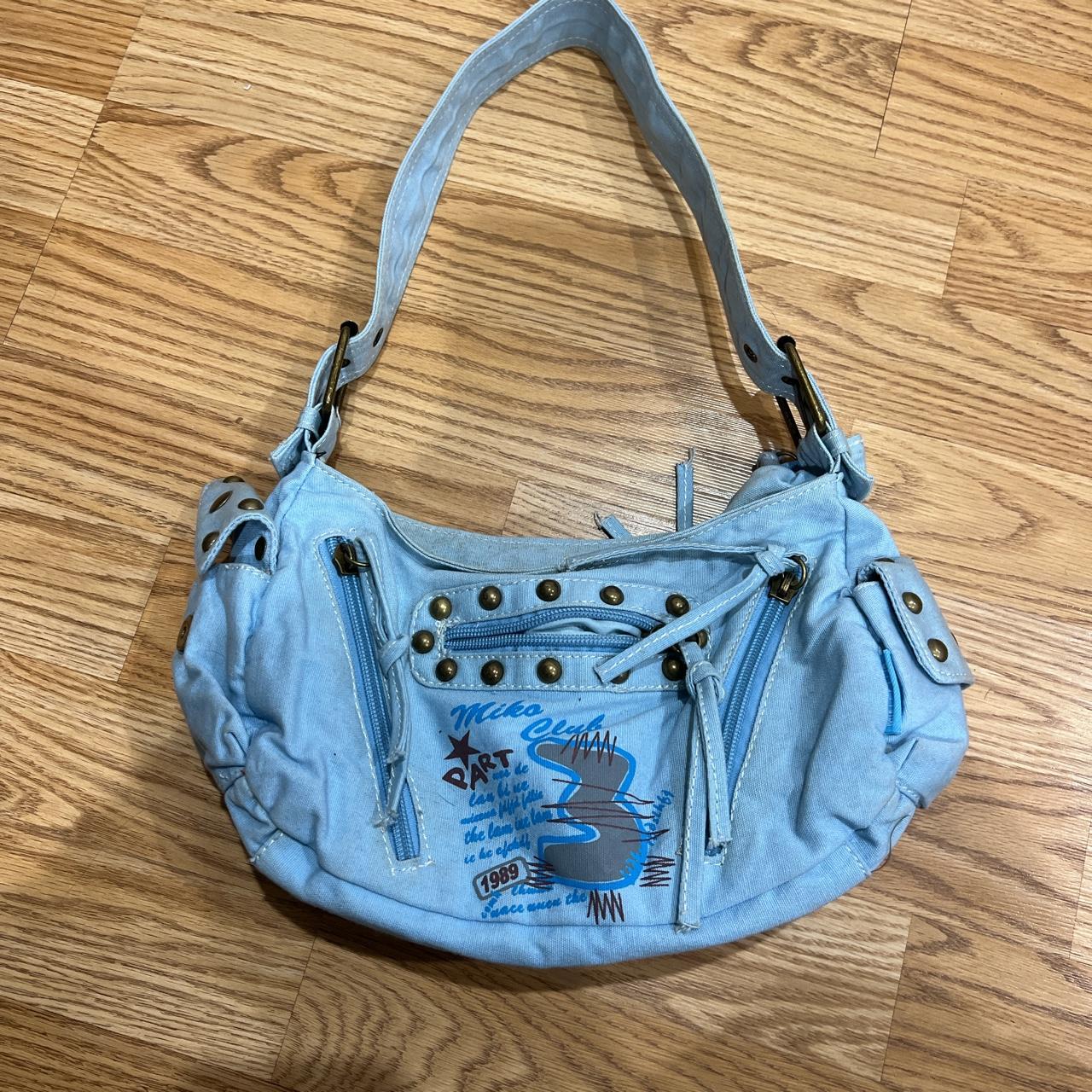 Super cute baby blue cargo purse. Brand is Mika... - Depop
