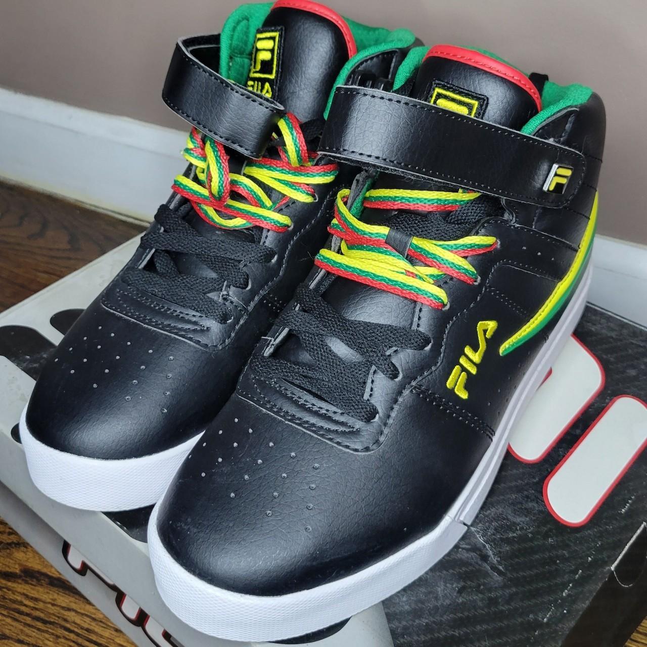 FILA MENS VULC 13 RETRO MID TOP JAMAICAN COLORS... - Depop