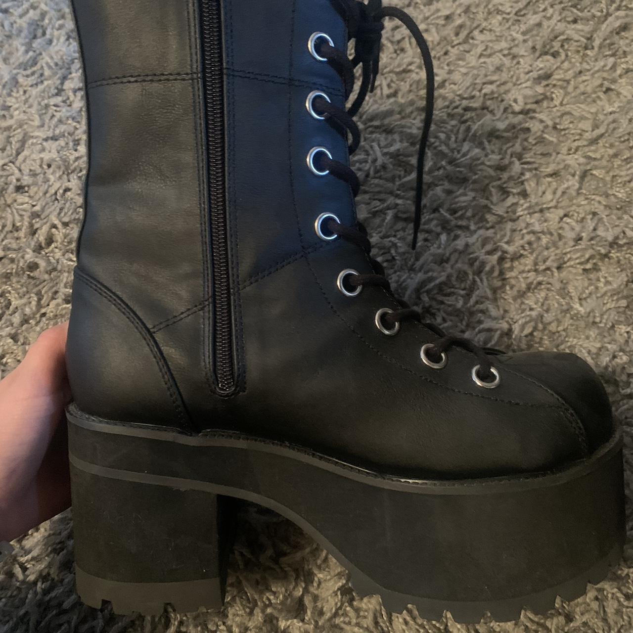 black leather ranger 301 demonias 🖤 worn once,... - Depop
