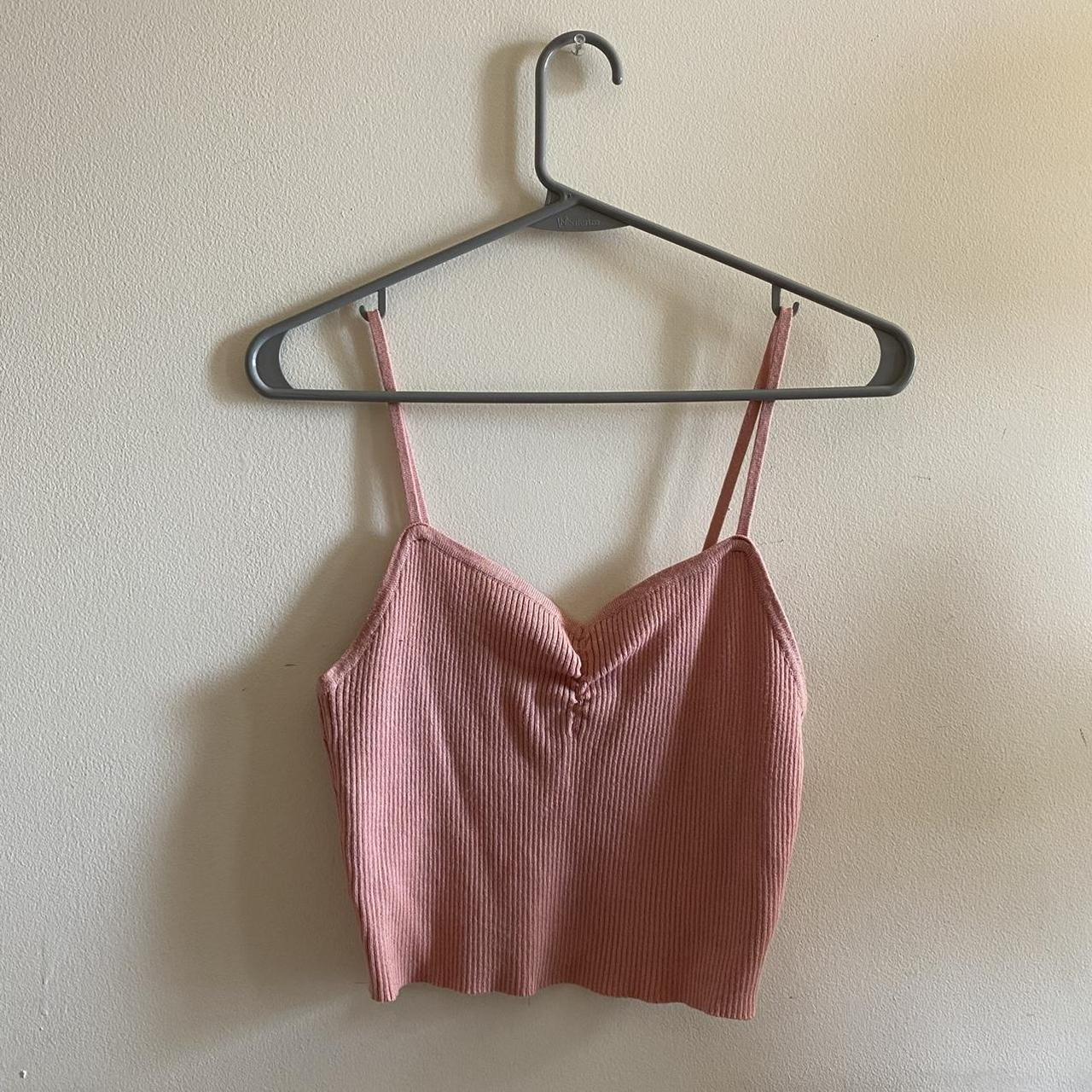 Posh pink Forever 21 tank top -Cropped with... - Depop