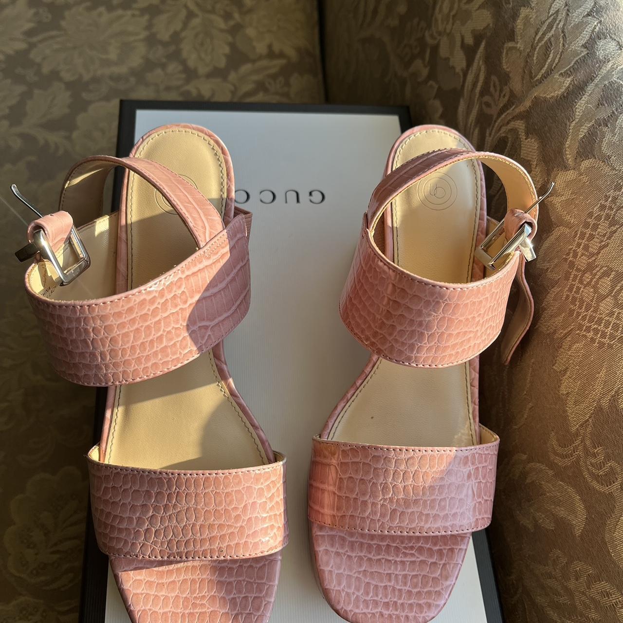 Cute pink croc platform sandals Only two years old... - Depop