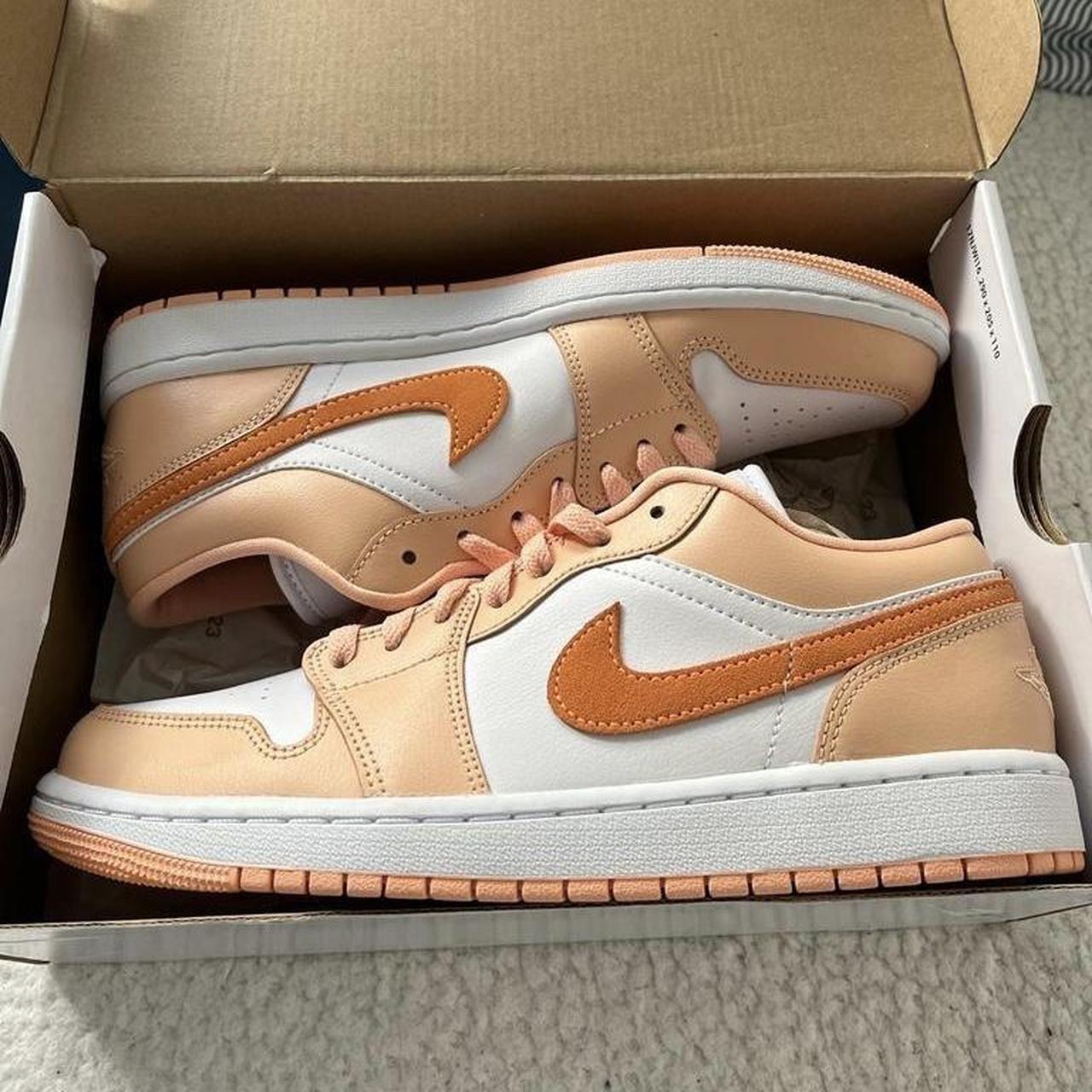 Air Jordan 1 Low sunset haze/bright citrus. Brand... - Depop