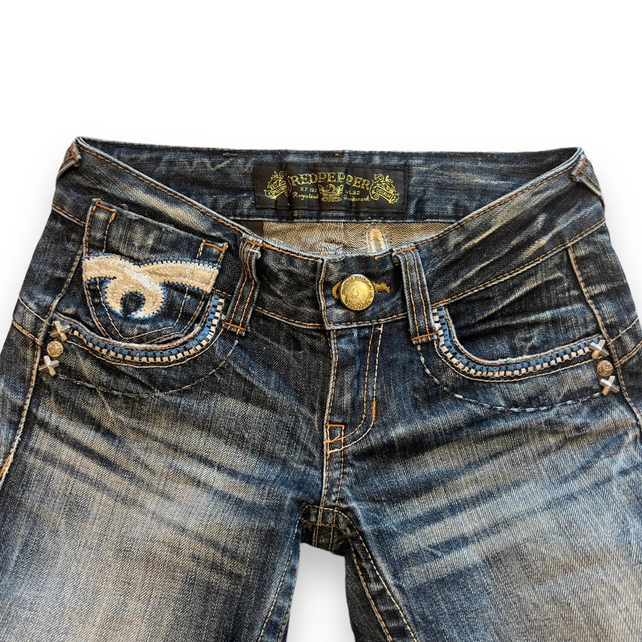 punk scene retro red pepper jeans authentic cool... - Depop