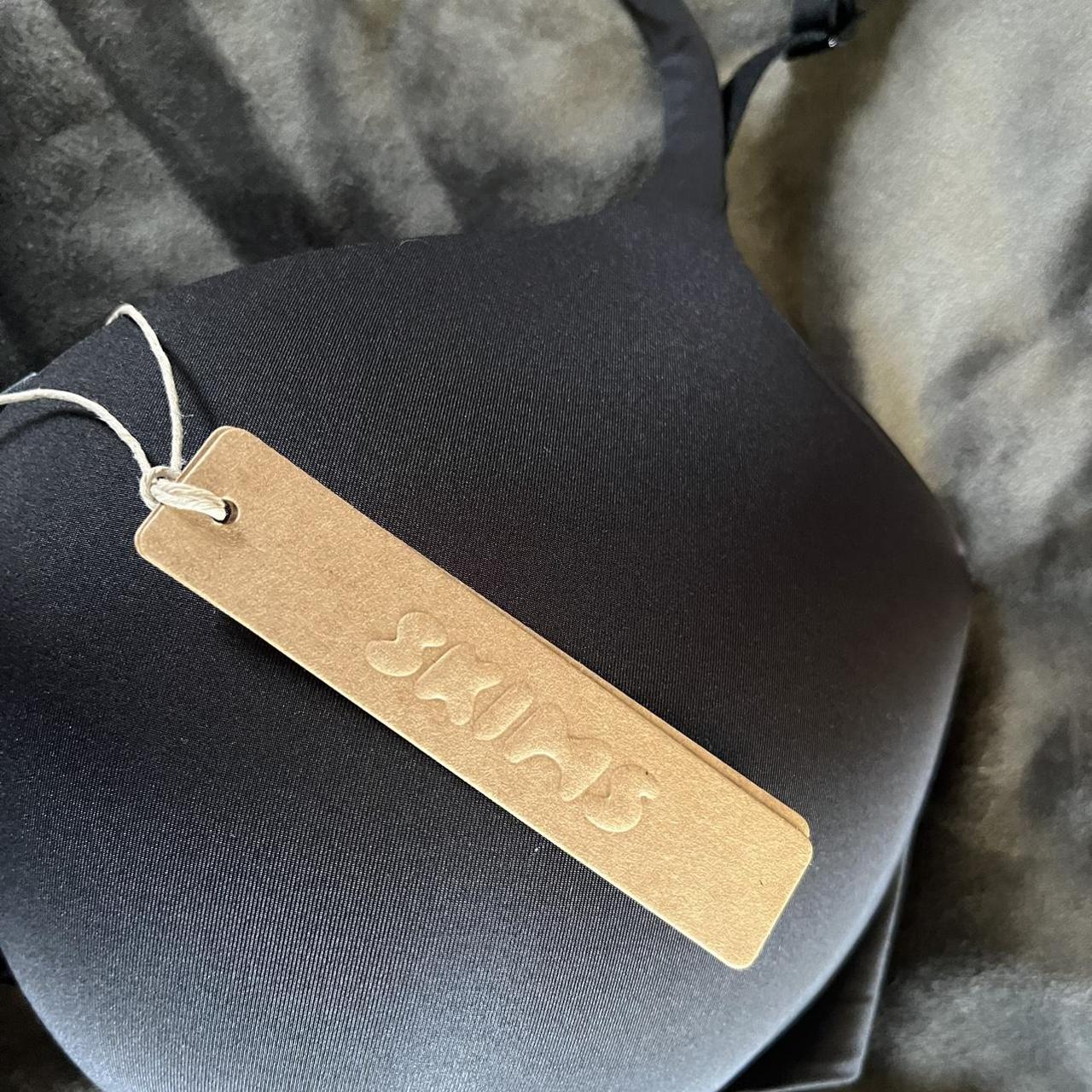 skims tear drop push up bra color ONYX Size... - Depop