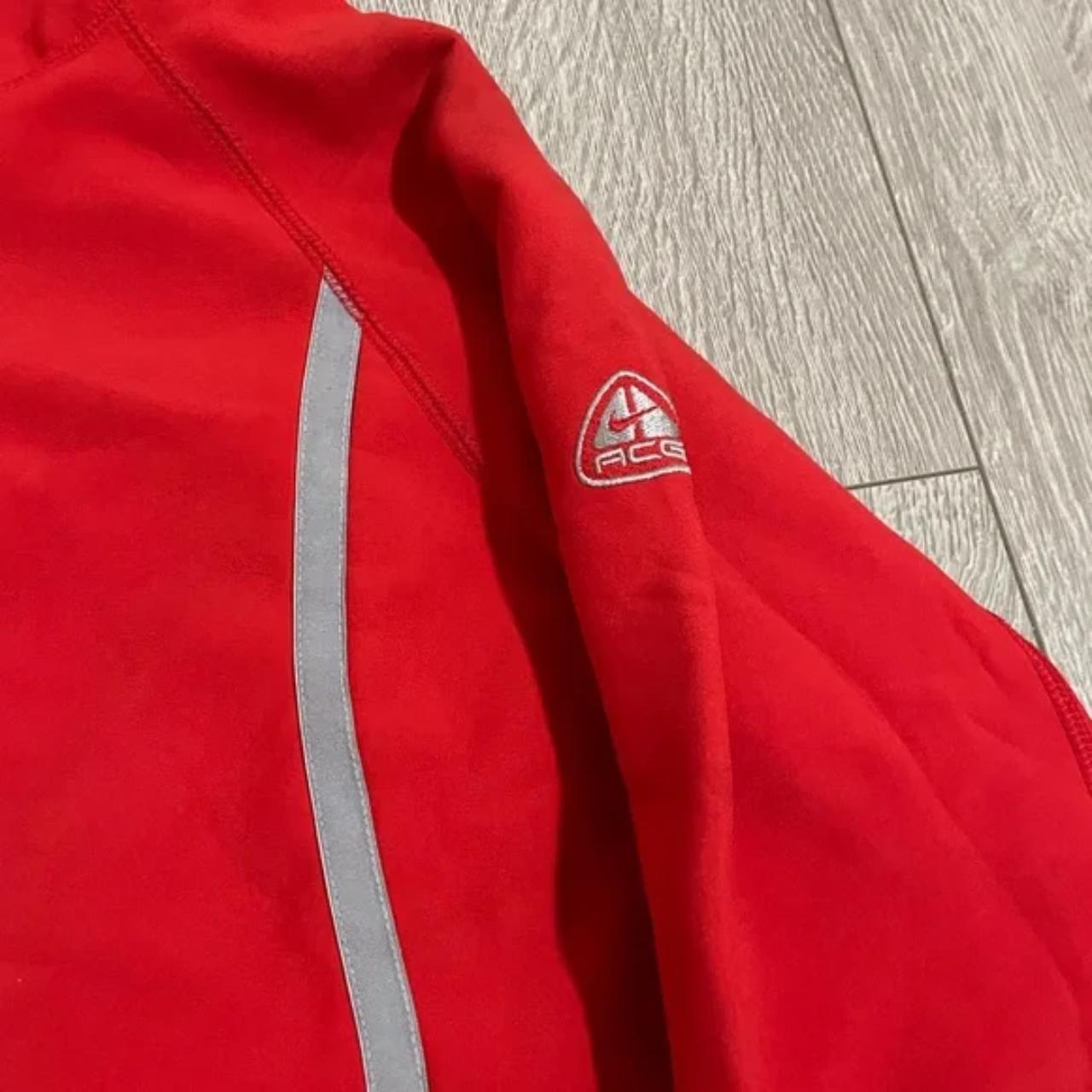Nike ACG Red Zip Up Winter Jacket Size:... - Depop
