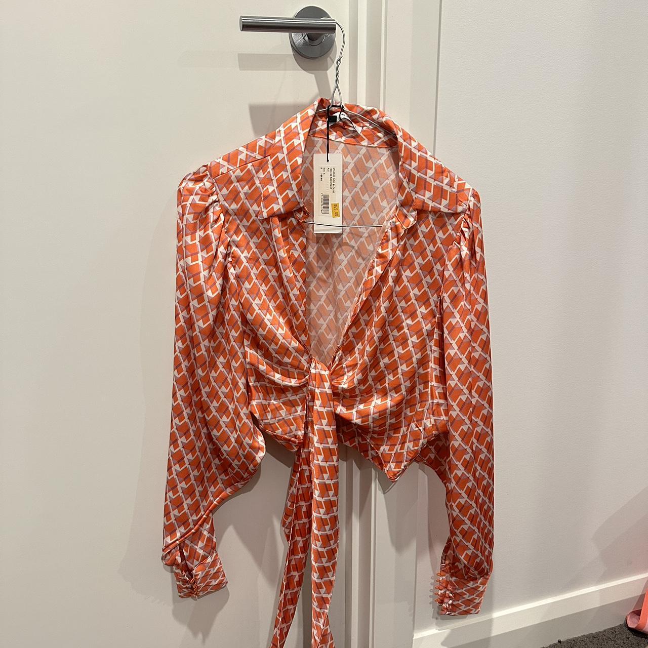 Sheike tie up crop top size 6. Never worn, tags... - Depop