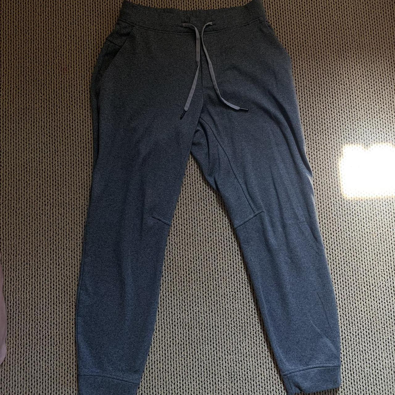 Lululemon grey sweats with small hole - Depop