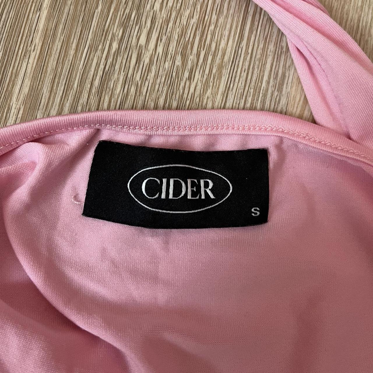 Pink cider halter top Size small is stretchy Worn... - Depop