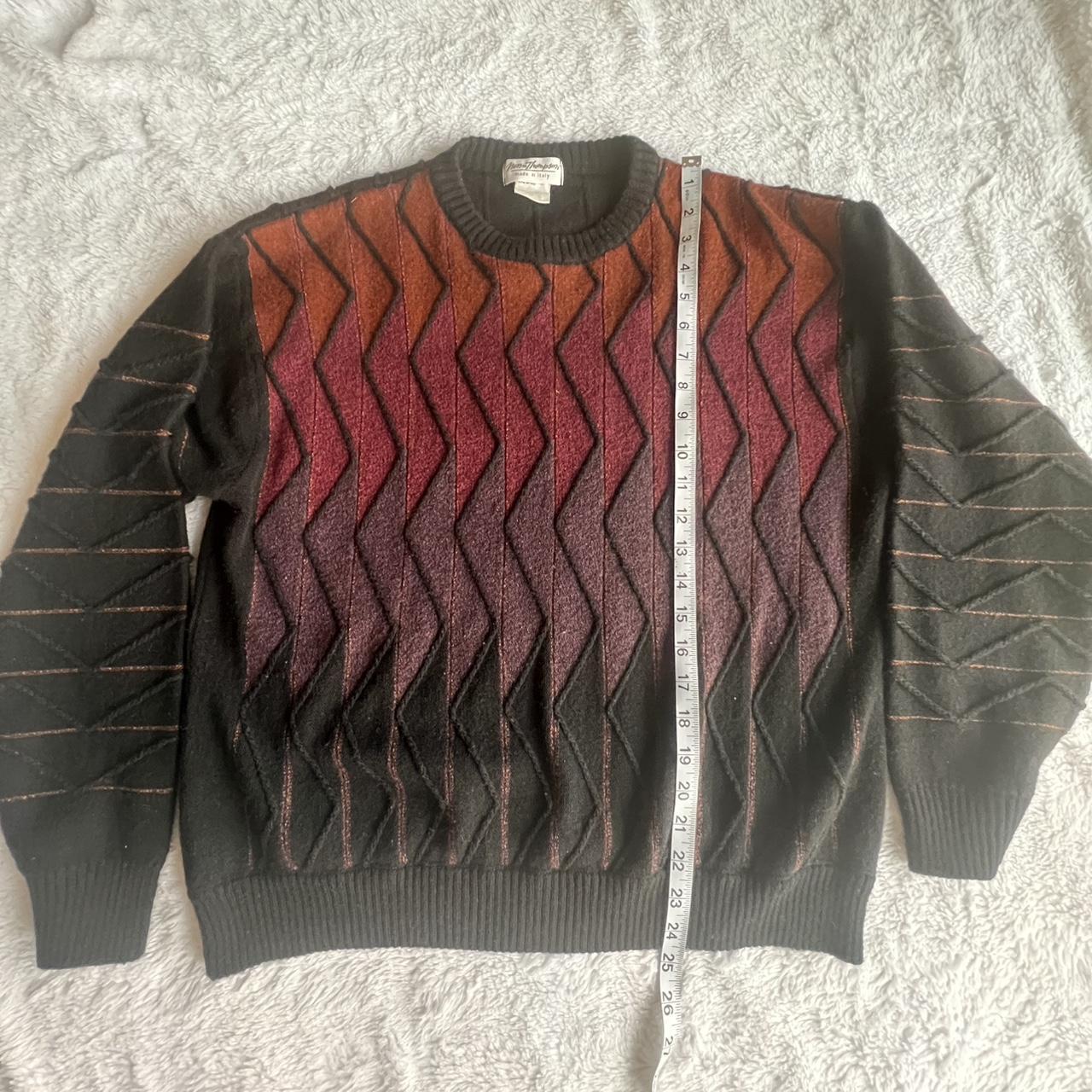 Vintage norm Thompson 3d knit wool blend sweater... | Depop