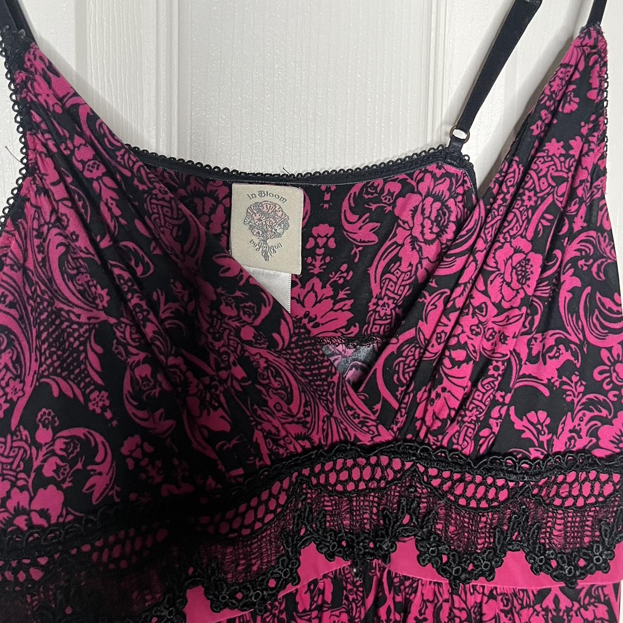 In Bloom by Jonquil Women's Pink and Black Top | Depop