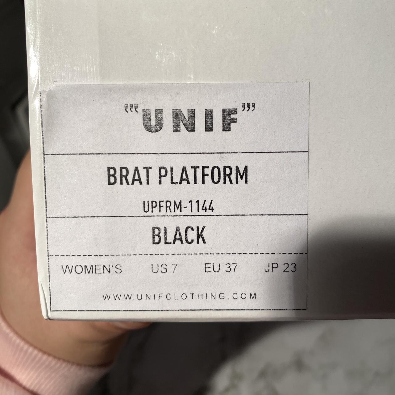 brand new never worn unif brat boot!! us 7 comes... - Depop