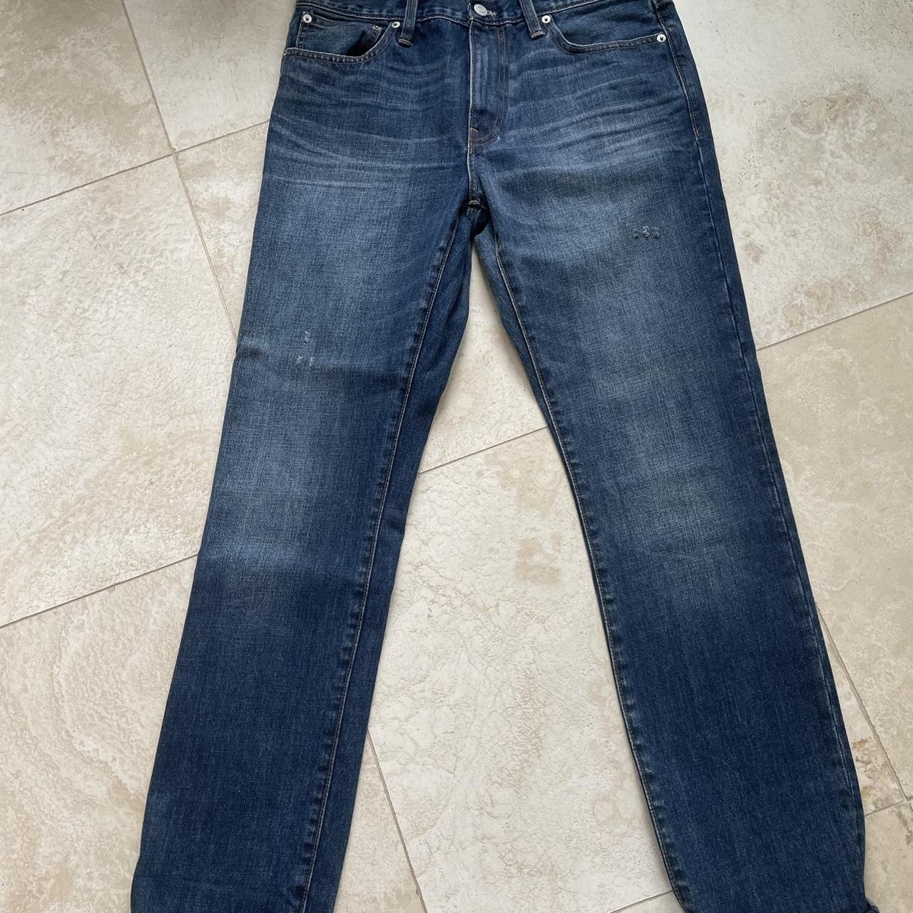 J crew dark wash jeans 32Wx34L Barely worn Straight... - Depop