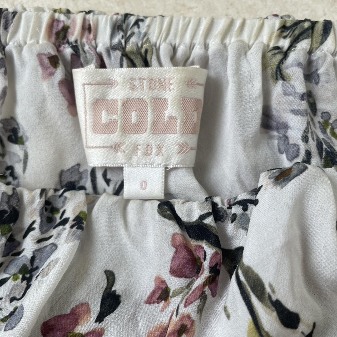 Stone Cold Fox Floral off the shoulder crop top Size 0 - Depop