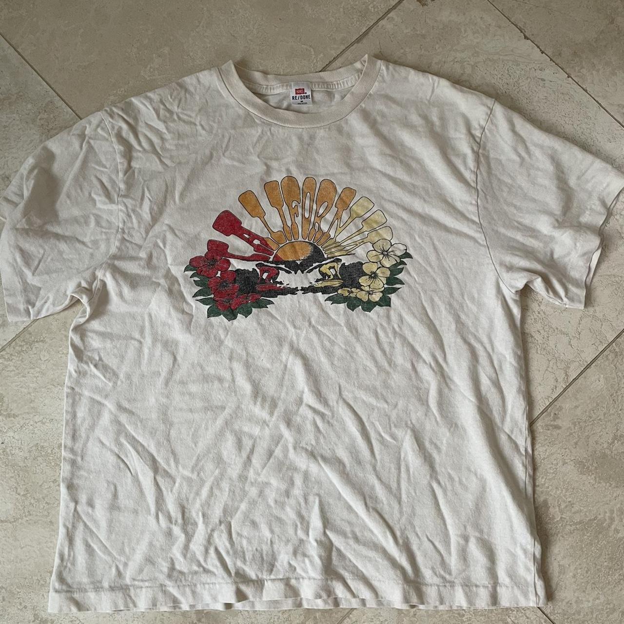 RE/DONE graphic California tee Size medium - Depop